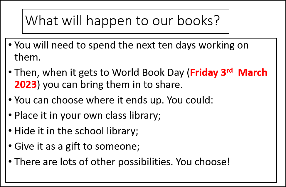 We Are Authors Too! Book-making for World Book Day – The Writing For ...