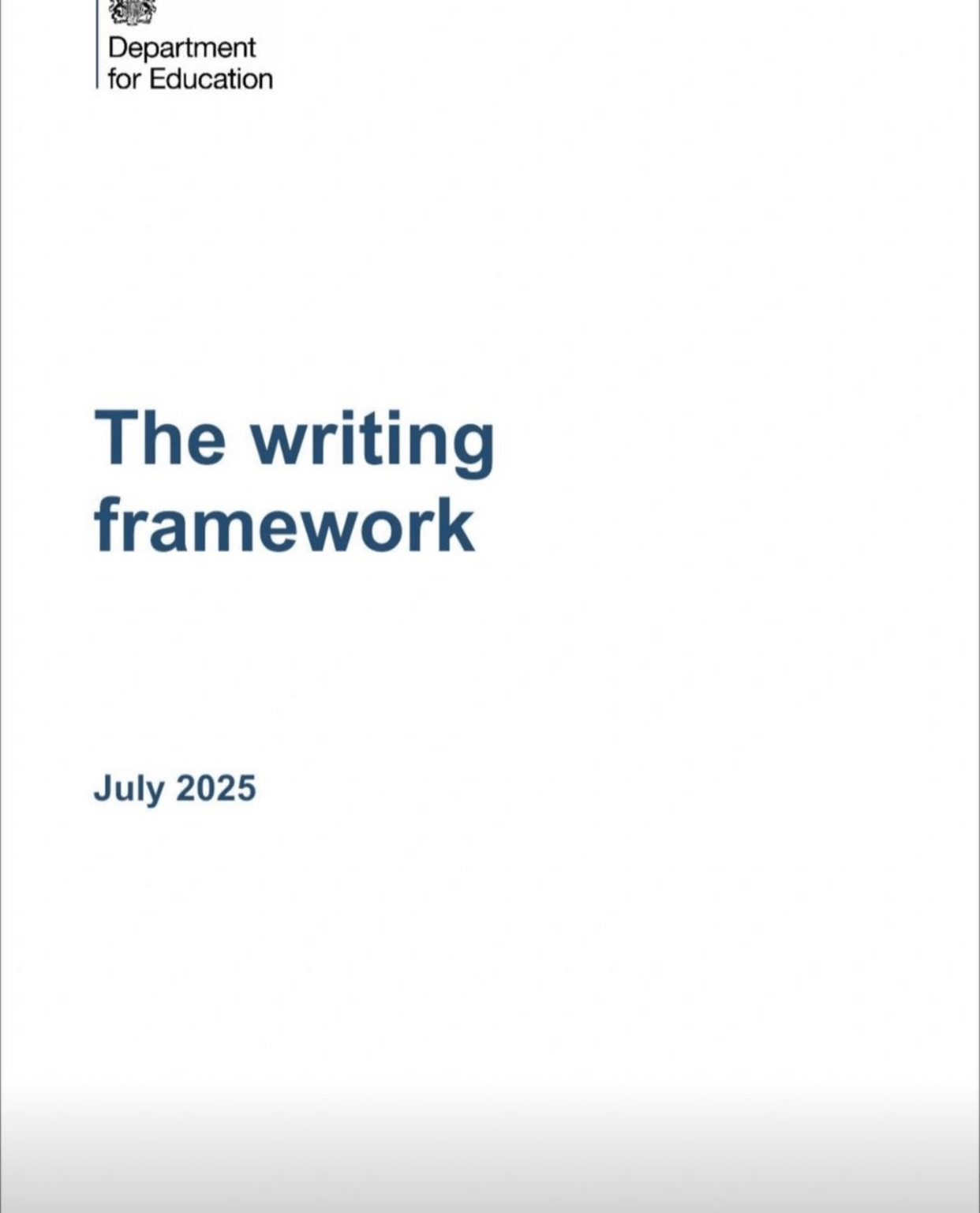 Celebrating aspects of the DfE’s Writing Framework: An evidence ...